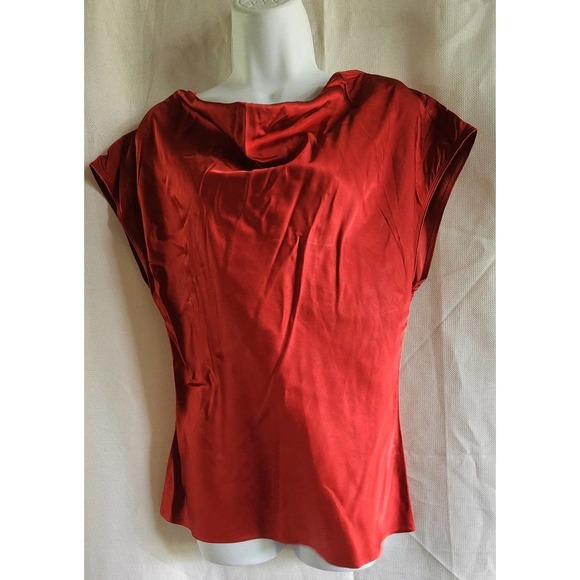 Escada | Tops | Escada Red Satin Top Blouse 36 | Poshmark